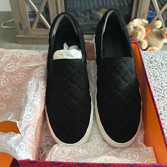 Tory Burch | Shoes | Tory Burch Savannah Quilted Suede Slip On | Poshmark